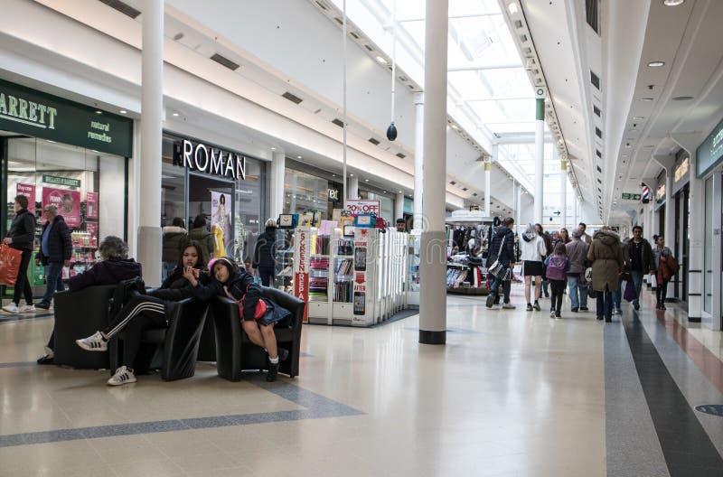 Shoppers Inside a Modern Shopping Centre Mall Editorial Stock Image ...