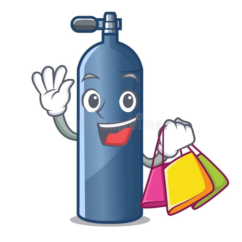 Shopping Air Tank Diving Isolated the Mascot Stock Vector ...