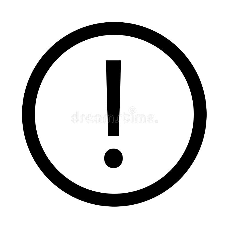 Shopping Attention or Problem or Exclamation Simple Isolated Icon for ...