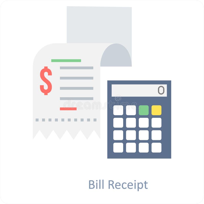 Bill Receipt stock vector. Illustration of design, shopping - 264956143
