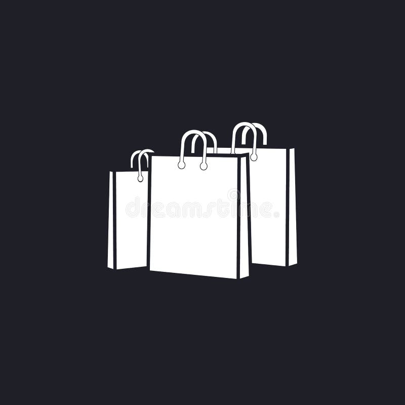 Shopping bag icon stock illustration. Illustration of shop - 250734660