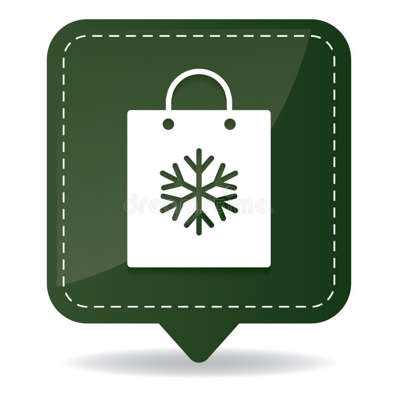 Shopping Bag Button. Vector Illustration Decorative Design Stock Vector ...