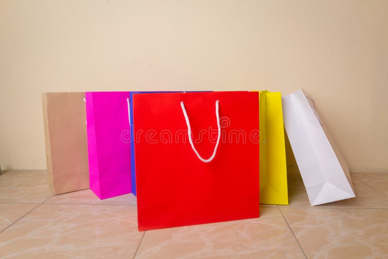 Shopping Bag and Copy Space for Plain Text or Product Stock Photo ...