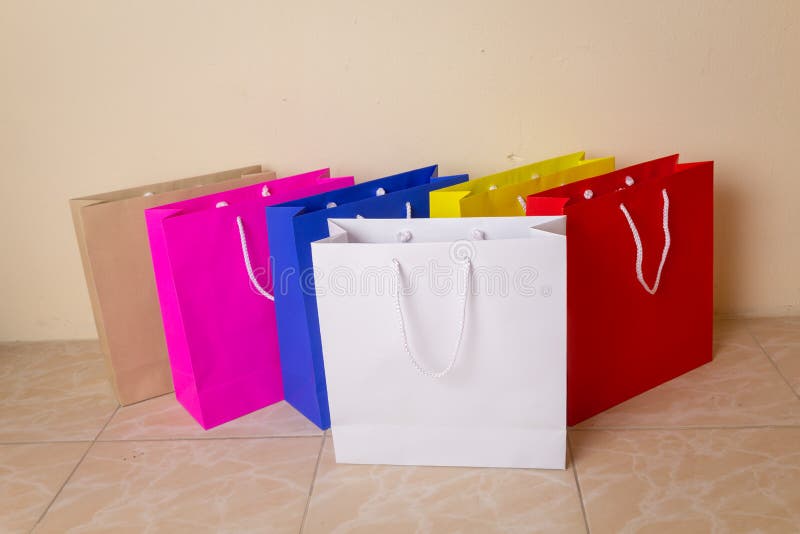 Shopping Bag and Copy Space for Plain Text or Product Stock Photo ...