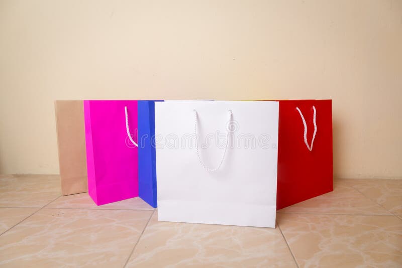 Shopping Bag and Copy Space for Plain Text or Product Stock Image ...