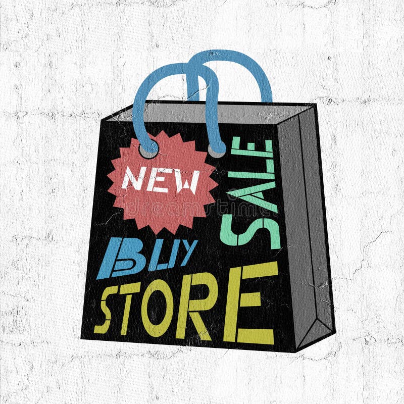 Shopping bag stock illustration. Illustration of creative - 109676507