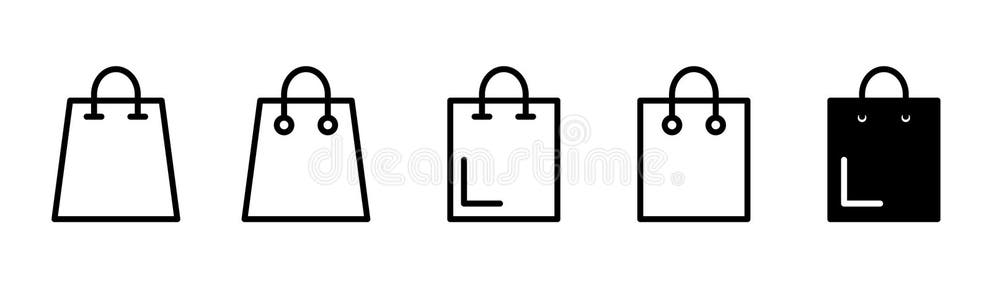 Shopping bag icon stock vector. Illustration of vector - 272821676