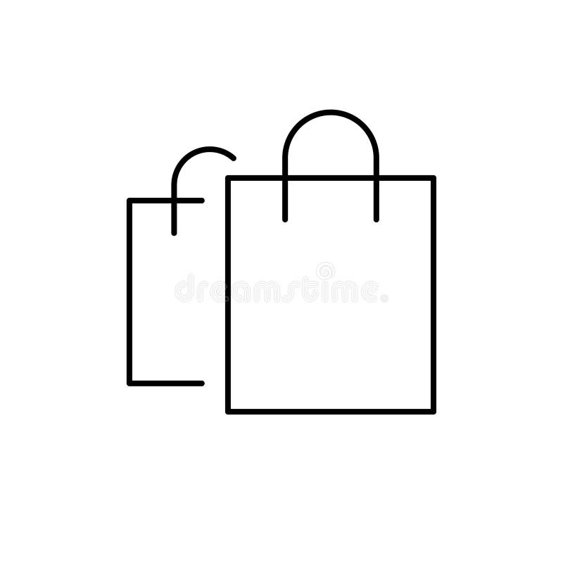 Shopping Bag Icon. Bag Package Shopper Outline Icon. Shopping Bag ...