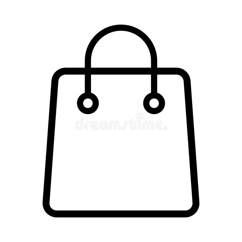 Shopping Bag Icon. Paper Bag Icon Stock Vector - Illustration of retail ...