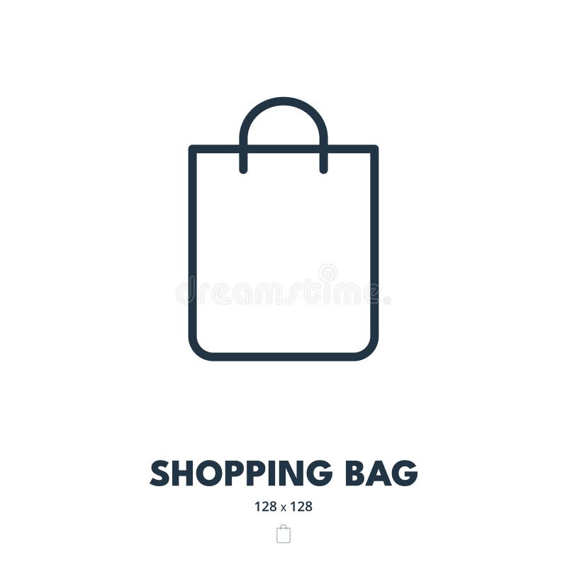 Shopping Bag Icon. Purchase, Shopper, Package. Editable Stroke. Vector ...