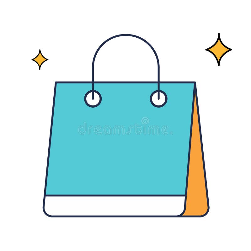 Shopping Bag Icon Representing Online Retail and Commerce Stock Vector ...