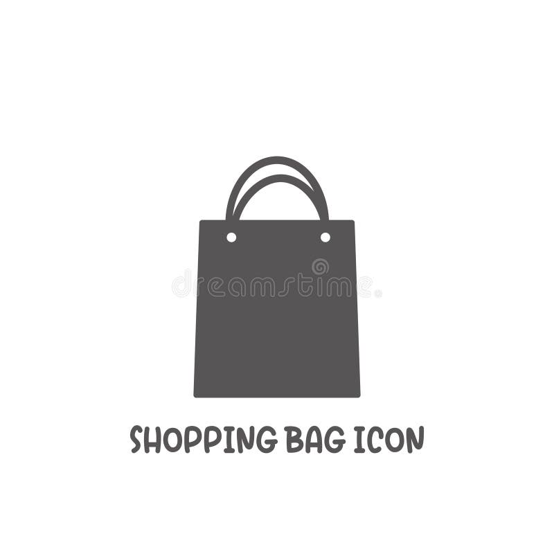 Shopping Bag Icon Simple Flat Style Vector Illustration Stock Vector ...