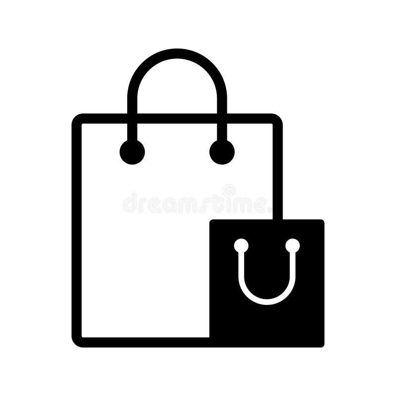 Shopping bag icon stock vector. Illustration of sale - 340569278
