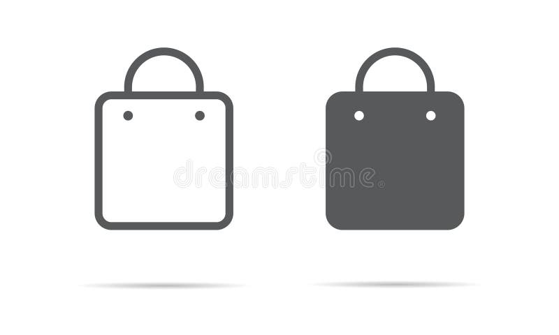 Shopping Bag Icon Vector. Ecommerce Elements Stock Vector ...