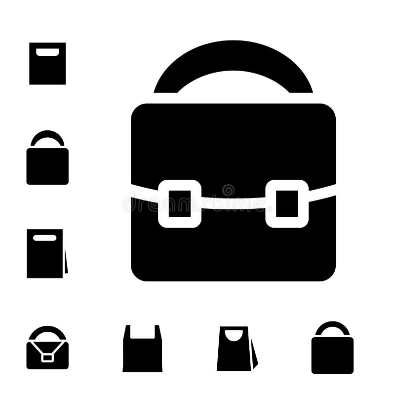 Shopping Bag Icons stock vector. Illustration of handle - 89946341