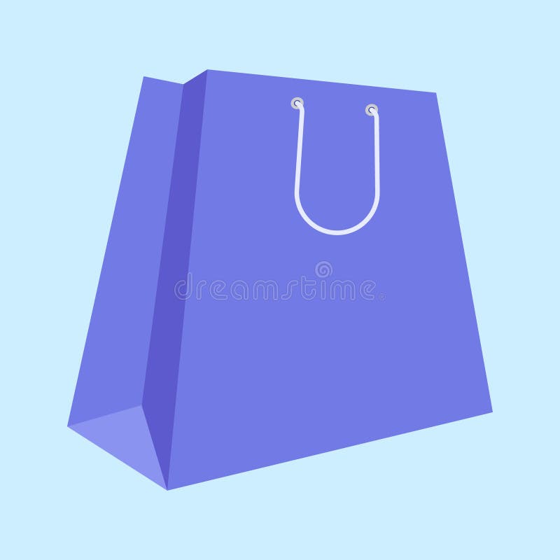Shopping Bag Illustration. Shopping Paper Bag Vector Icon Stock Vector ...
