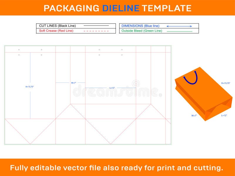 Shopping Bag Die Line Stock Illustrations – 127 Shopping Bag Die Line ...