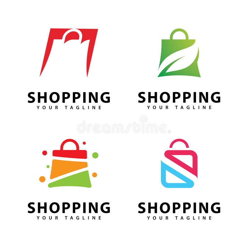 Shopping Bag Logo Icon Design Vector Stock Vector - Illustration of ...