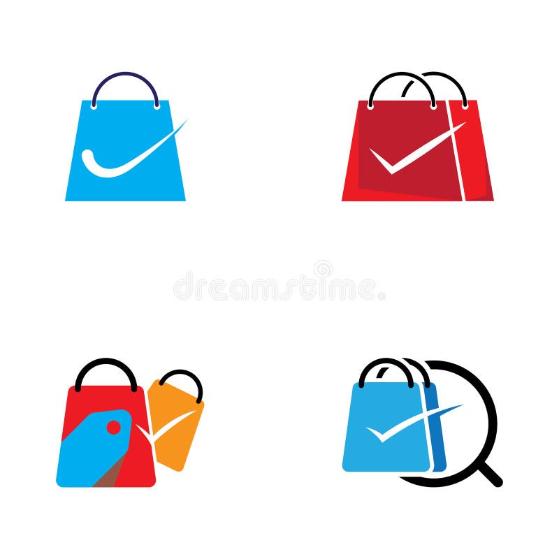 Shopping Bag Logo Vector Illustration Template Stock Vector ...
