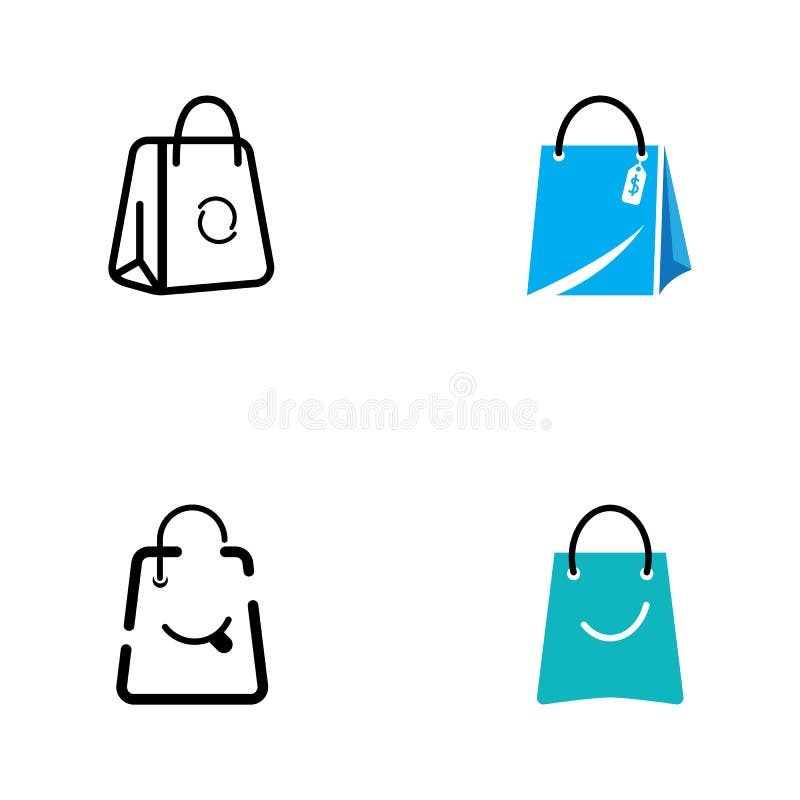 Shopping Bag Logo Vector Illustration Template Stock Vector ...