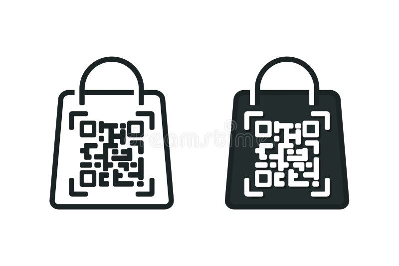 Shopping Bag with Qr Code. Illustration Vector Stock Vector ...