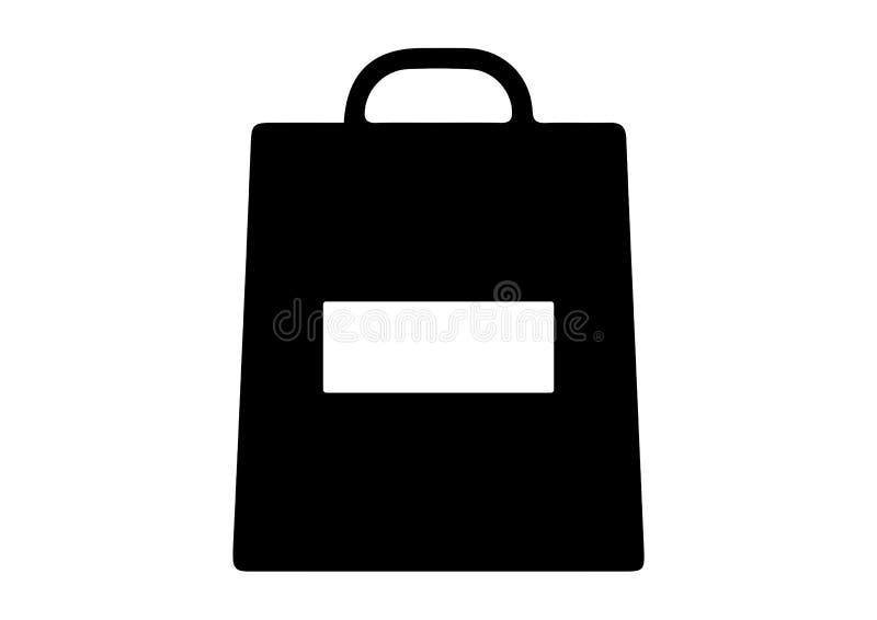 Shopping Bag with Rectangle Icons Stock Vector - Illustration of icons ...