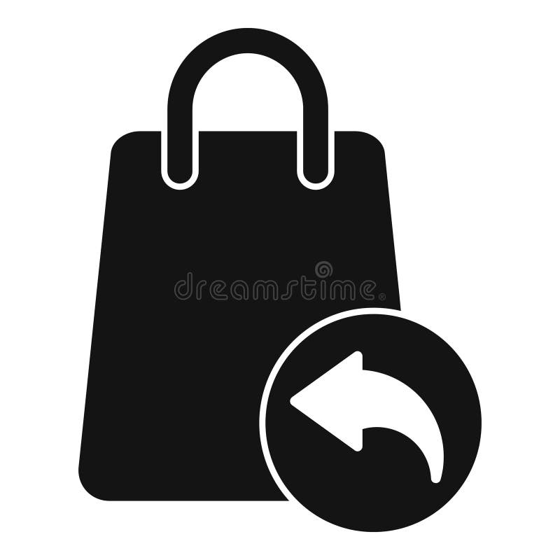 Shopping Bag with Return Arrow Icon Representing Returning Purchases ...