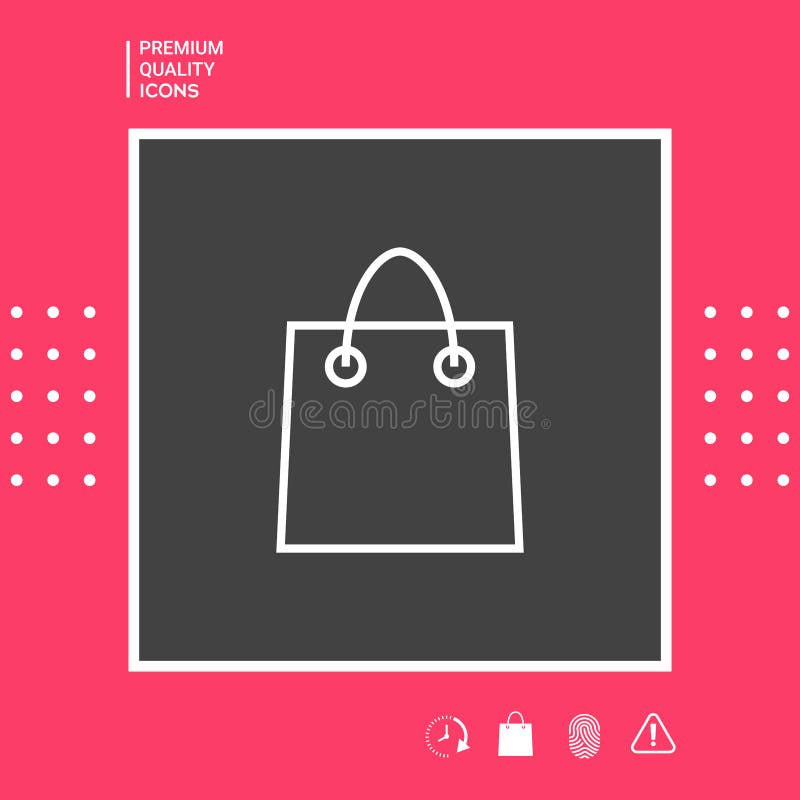 Shopping Bag Symbol. Graphic Elements for Your Design Stock Vector ...