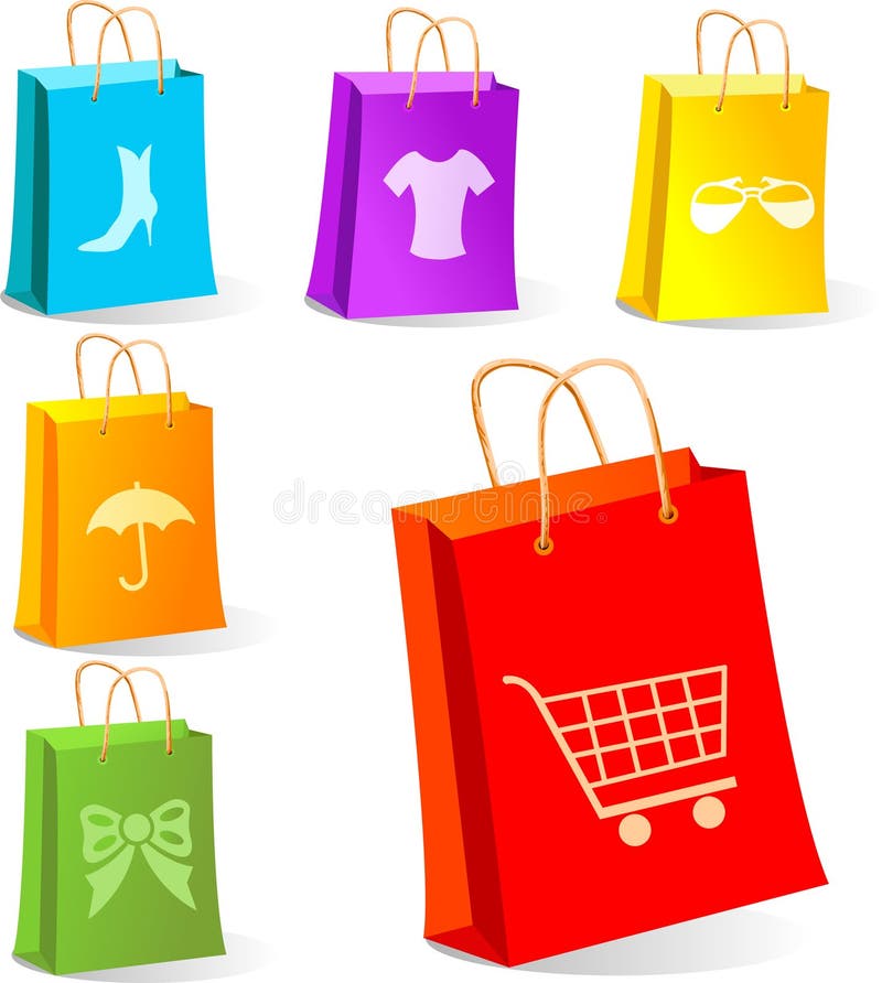 Shopping Bags Illustration Stock Illustrations – 33,859 Shopping Bags ...