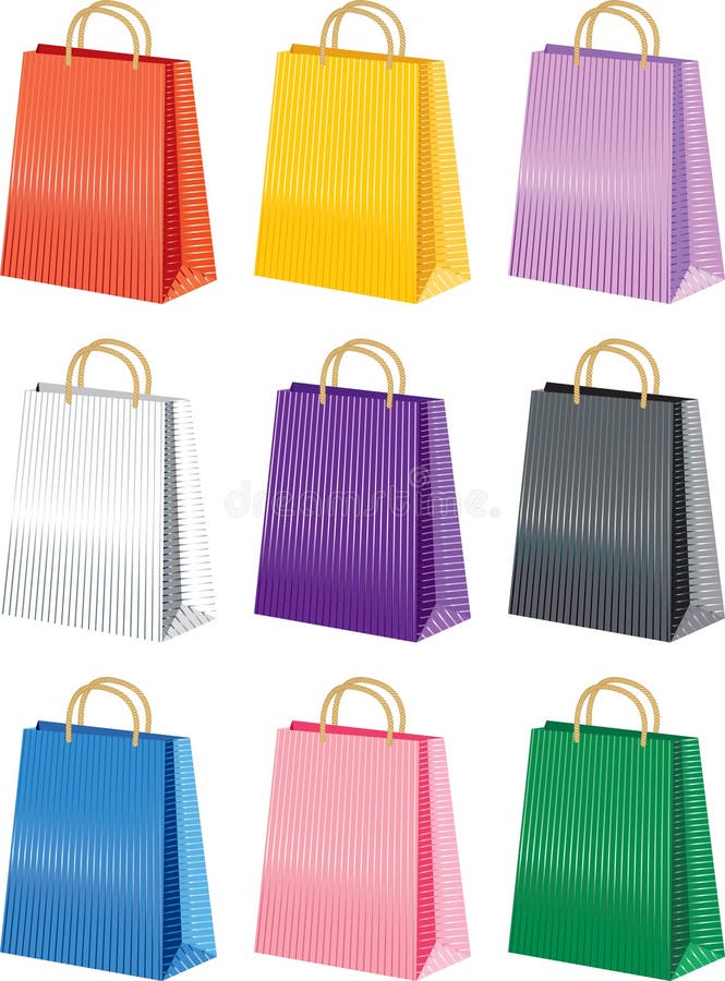 Shopping package vector stock vector. Illustration of colored - 5097003