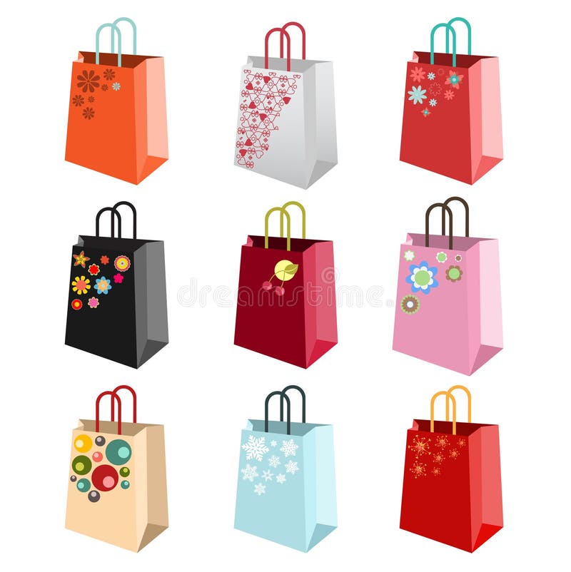 Shopping package vector stock vector. Illustration of colored - 5097003