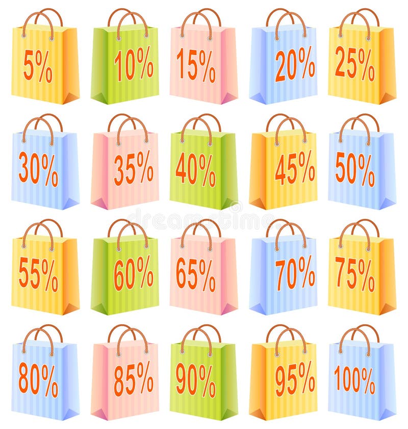 Shopping bags and discount stock vector. Illustration of equipment ...