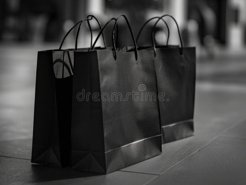 Shopping Bags on Ground stock image. Image of materials - 374789023