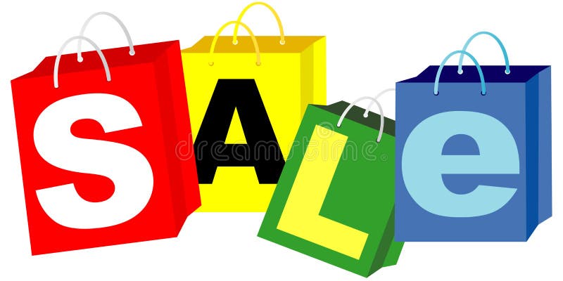 Shopping Bags - Sale Sign stock vector. Illustration of market - 17579321