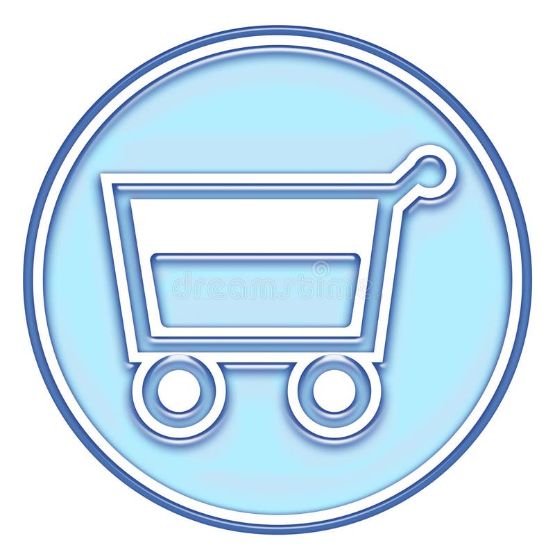 Shopping cart button stock illustration. Illustration of shiny - 3573990