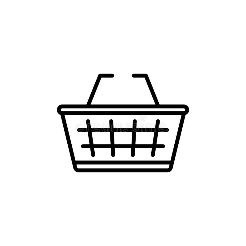Shopping Basket Icon for E-Commerce Sites Stock Vector - Illustration ...