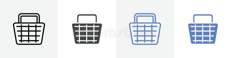Shopping Basket Icon Vector Set Use for Web Ui or App Stock Vector ...
