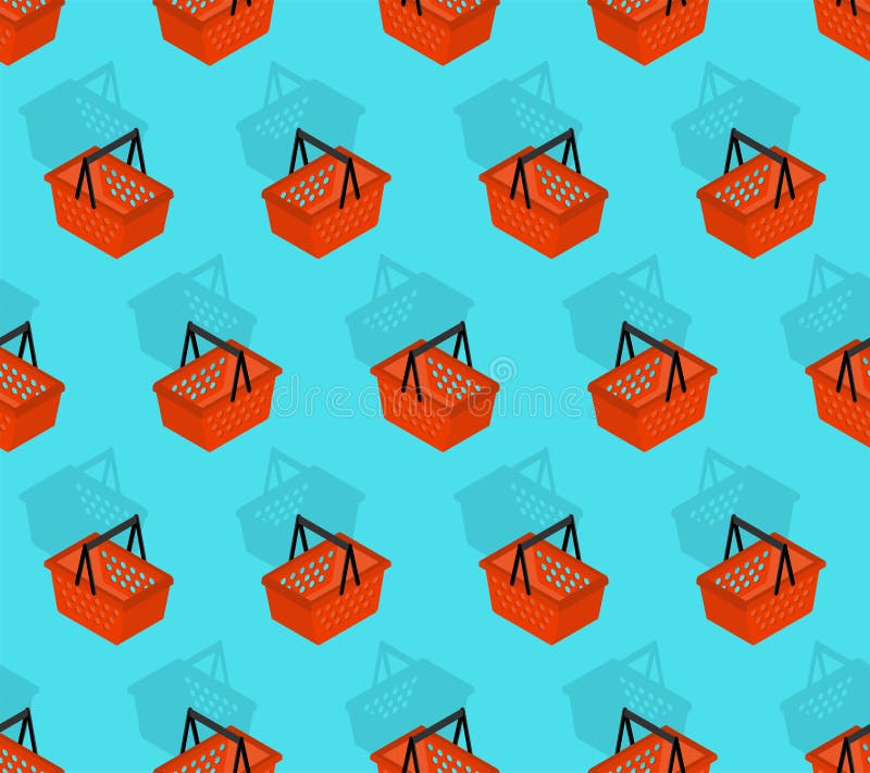 Shopping Basket Pattern Seamless. Geometric Supermarket Basket ...