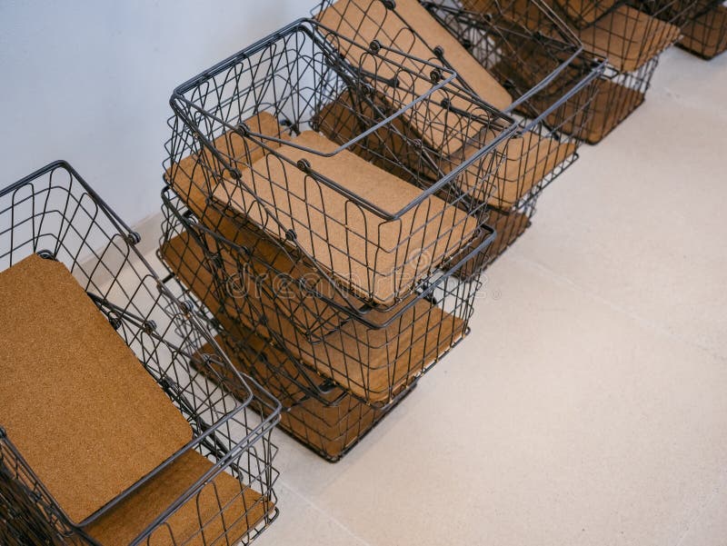 Shopping Basket Stack in Shop Supermarket Retail Business Stock Image ...