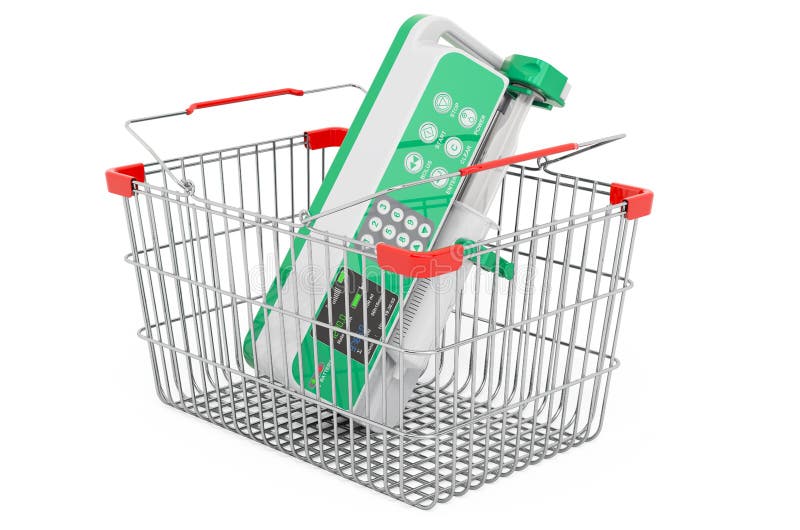 Shopping Basket with Syringe Infusion Pump, 3D Rendering Stock ...