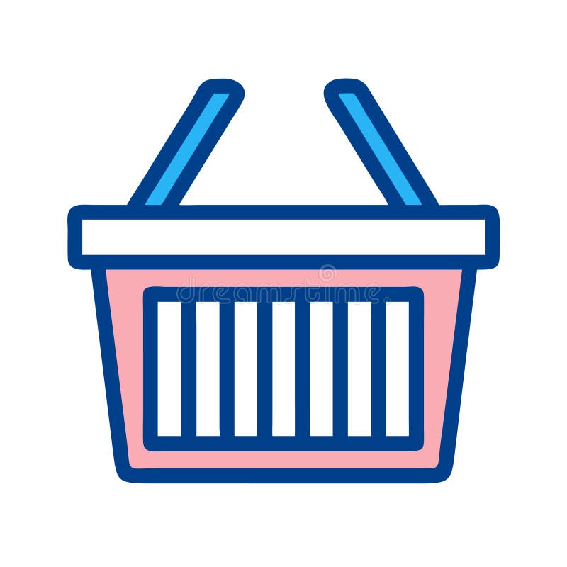 Shopping Basket Vector for Retail and E-commerce Applications Stock ...