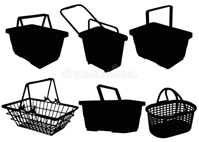 Shopping Baskets. Vector Image Stock Vector - Illustration of shopping ...