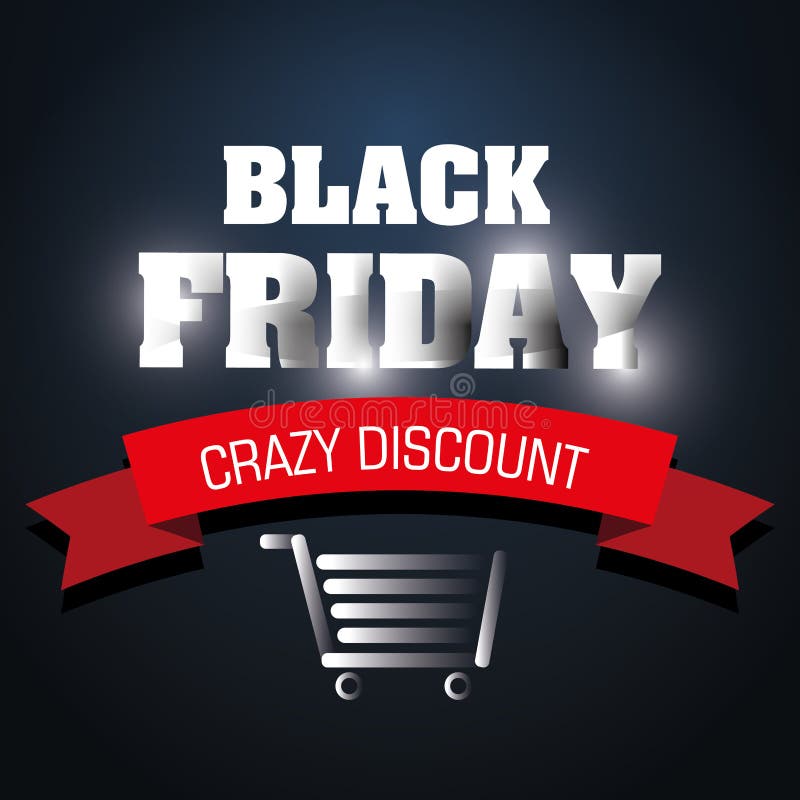 Shopping Black Friday Day Discounts Stock Vector - Illustration of ...