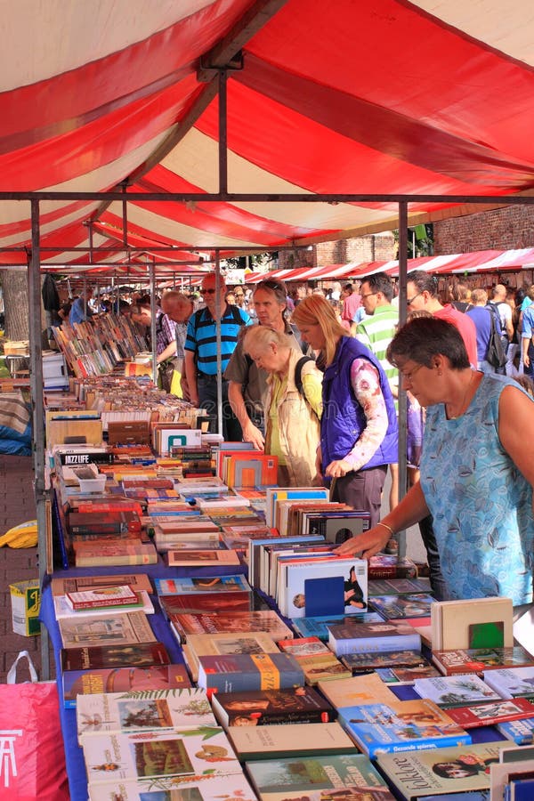 Shopping for Books at Market Editorial Stock Image - Image of buying ...