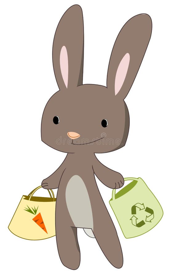 Shopping bunny stock vector. Illustration of easter, happy - 30974527