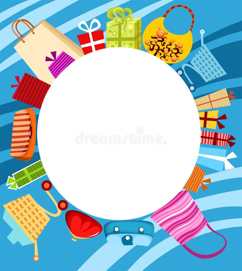 Shopping card stock vector. Illustration of gift, handbag - 14990063