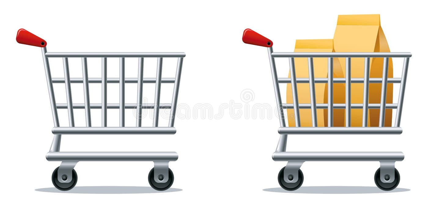 Stylized Shopping Cart Stock Illustrations – 2,281 Stylized Shopping ...
