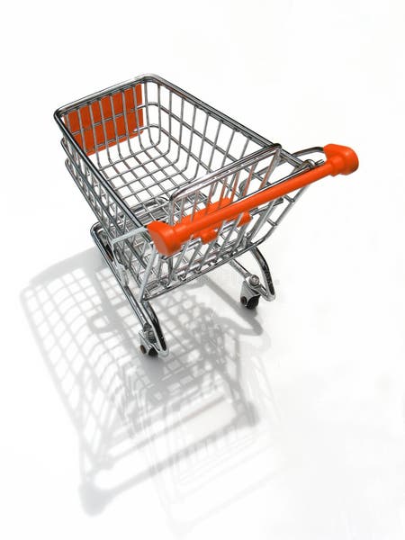 Shopping Cart 2/3 stock image. Image of carry, eshop, orange - 322735