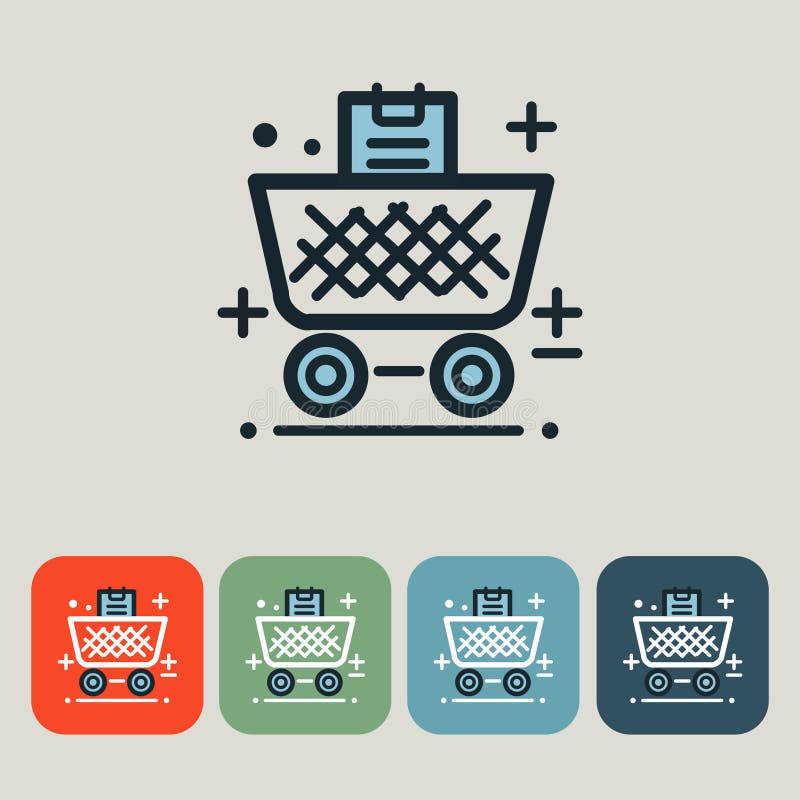 Shopping Cart 2 stock vector. Illustration of adding - 380054372