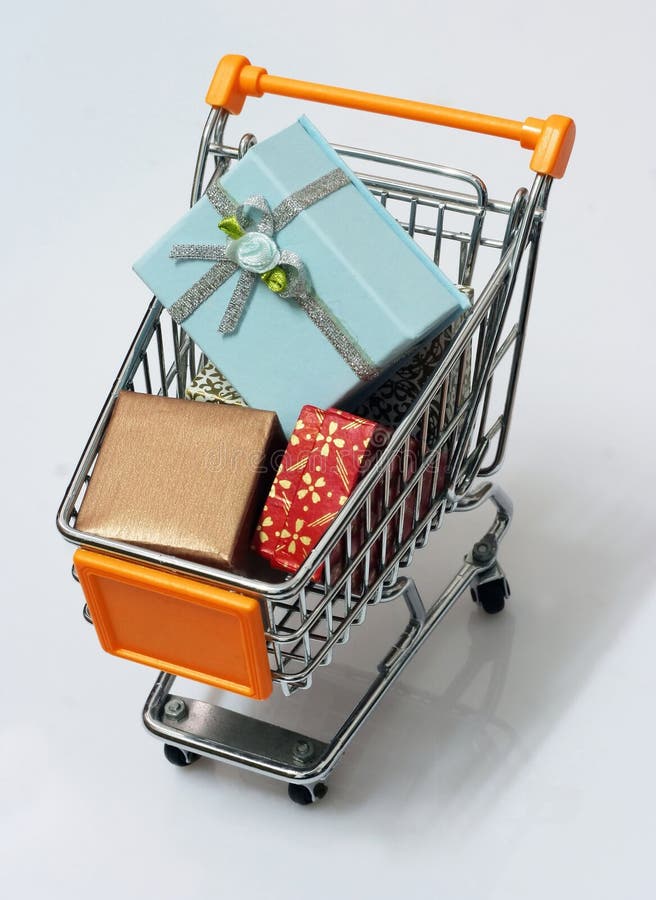 Shopping Cart 2/3 stock image. Image of carry, eshop, orange - 322735
